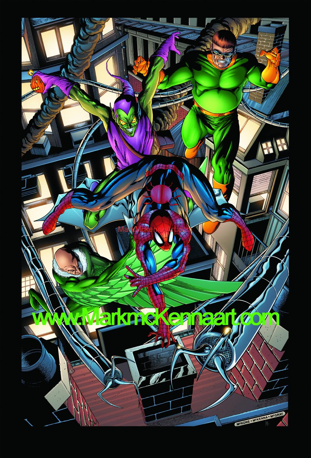 Spidey vs Villians - limited 250 - Official Site of Artist Mark Mckenna